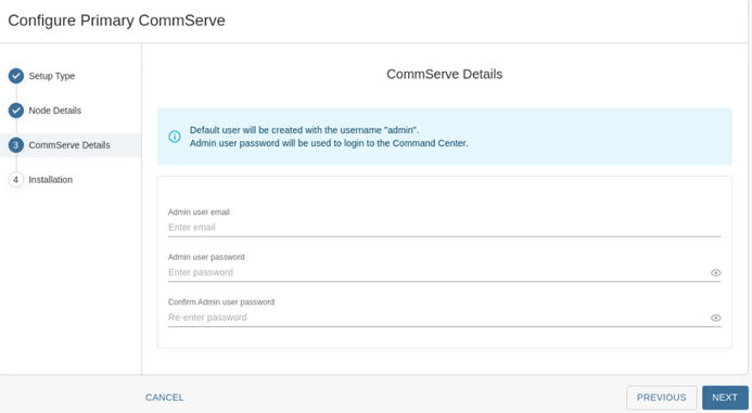 Basic Deployment of CommServe Bare Metal