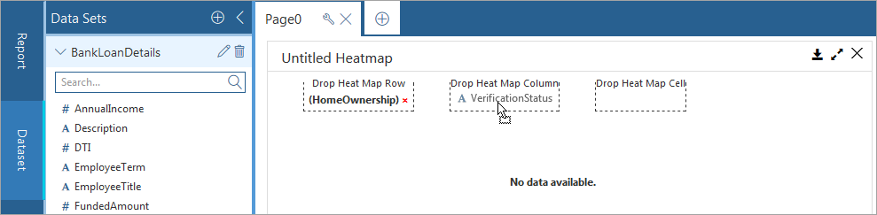 Configuring Heat Map Components in the Report Builder