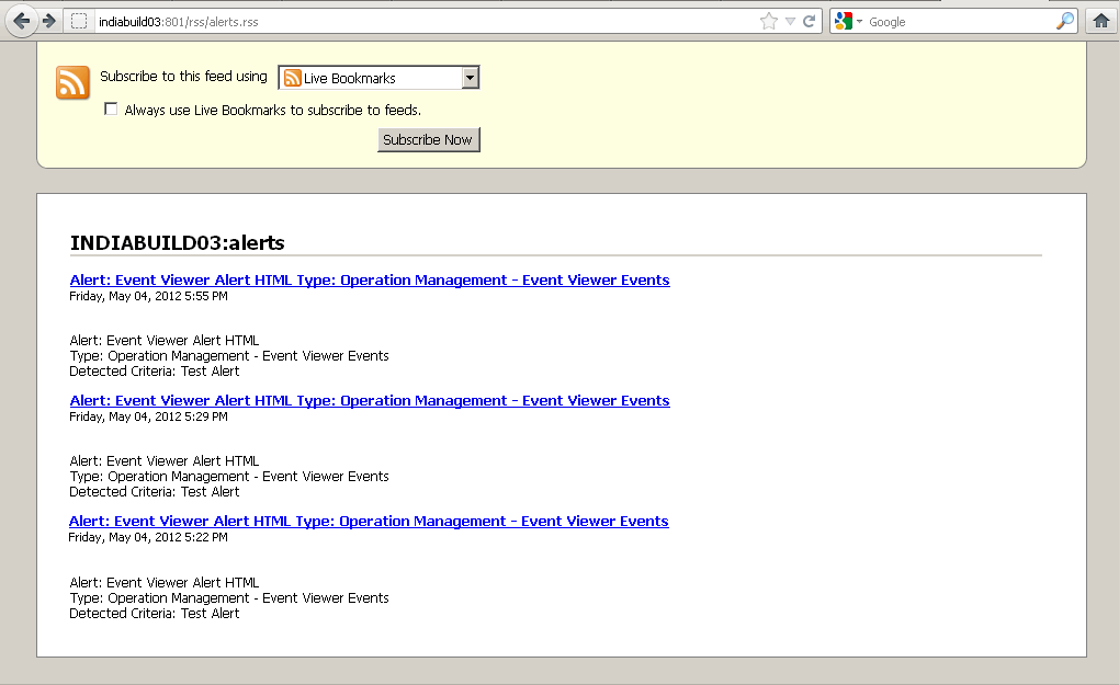 Setting Up RSS Feed Alert Notifications