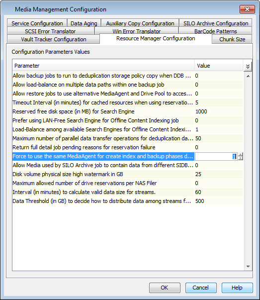 Configuring Backup and Index Phase to Use the Same MediaAgent