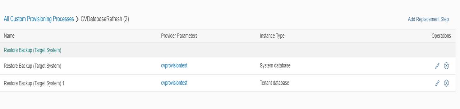 Creating a Custom Provisioning Process for Database Refresh (HANA V2/MDC)