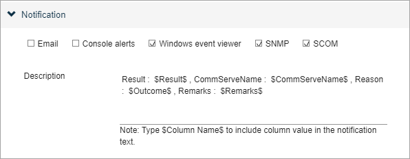 Configuring Windows Event Viewer, SNMP, and SCOM Alert Messages in the Health Report
