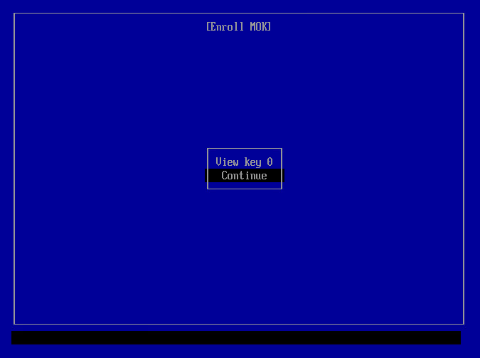 Enrolling the Commvault Keys with the UEFI MOK (Machine Owned Key) List