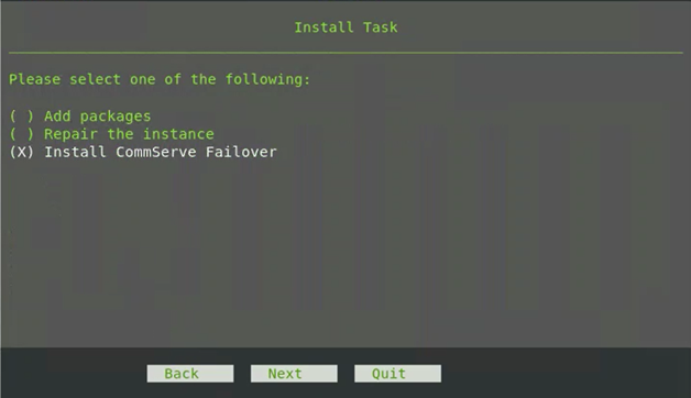 Installing the CommServe Failover Package on an Existing Linux CommServe