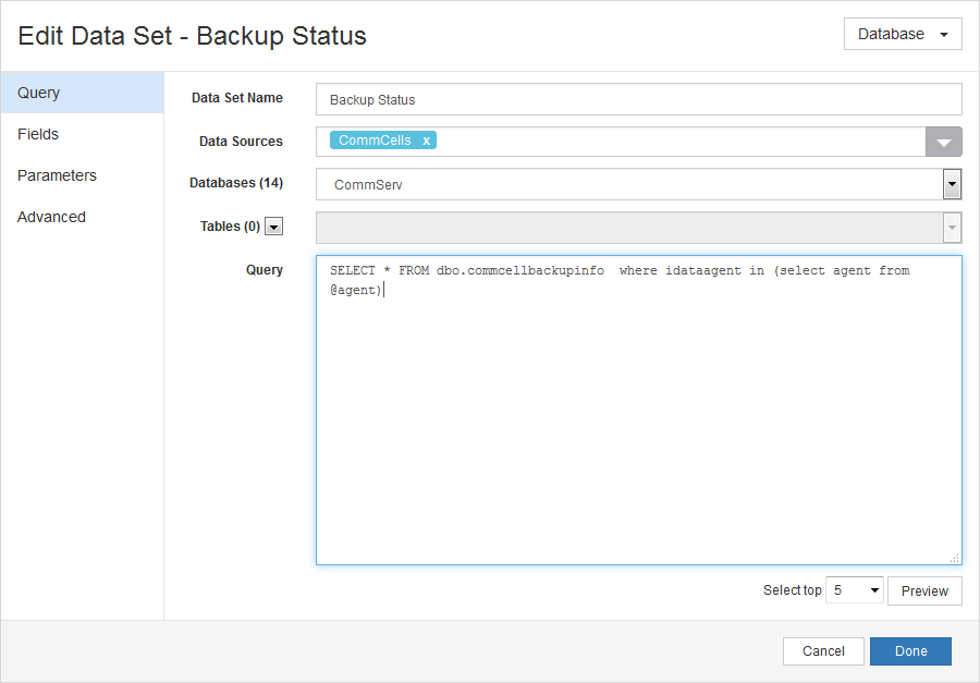 List Box Input Control for Build Your Own Reports